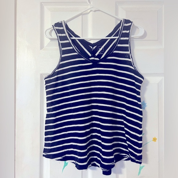 GAP | Tops | Striped Blue And White Gap Tank Top | Poshmark